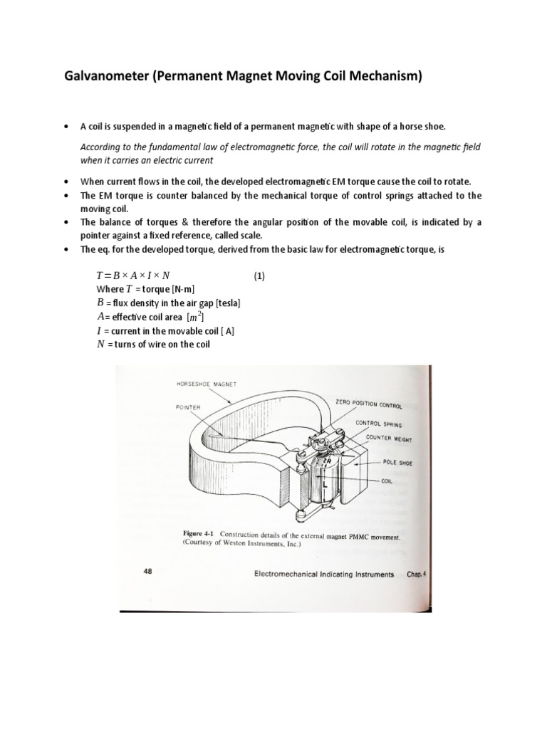 Galvanometer | PDF | Damping | Electrical Engineering