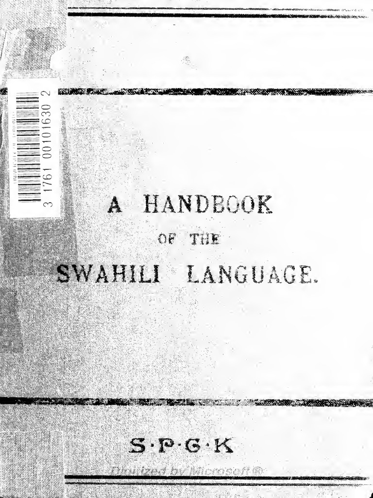A Handbook of The Swahili Language As Spoken at Zanzibar | PDF | Part ...
