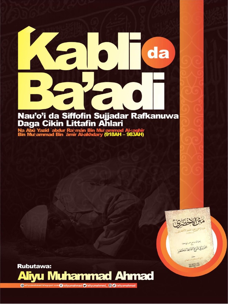 Kabli Da Ba'adi - Aliyu M. Ahmad | PDF | Semitic Words And Phrases | Abrahamic Religions