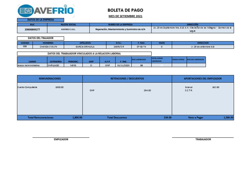 Boletas-De-Pago - CHANDA | PDF | Labor