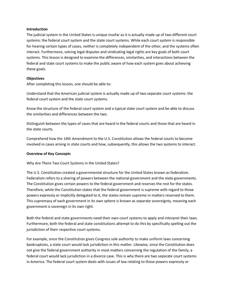 Understanding Federal Courts | PDF | State Court (United States ...