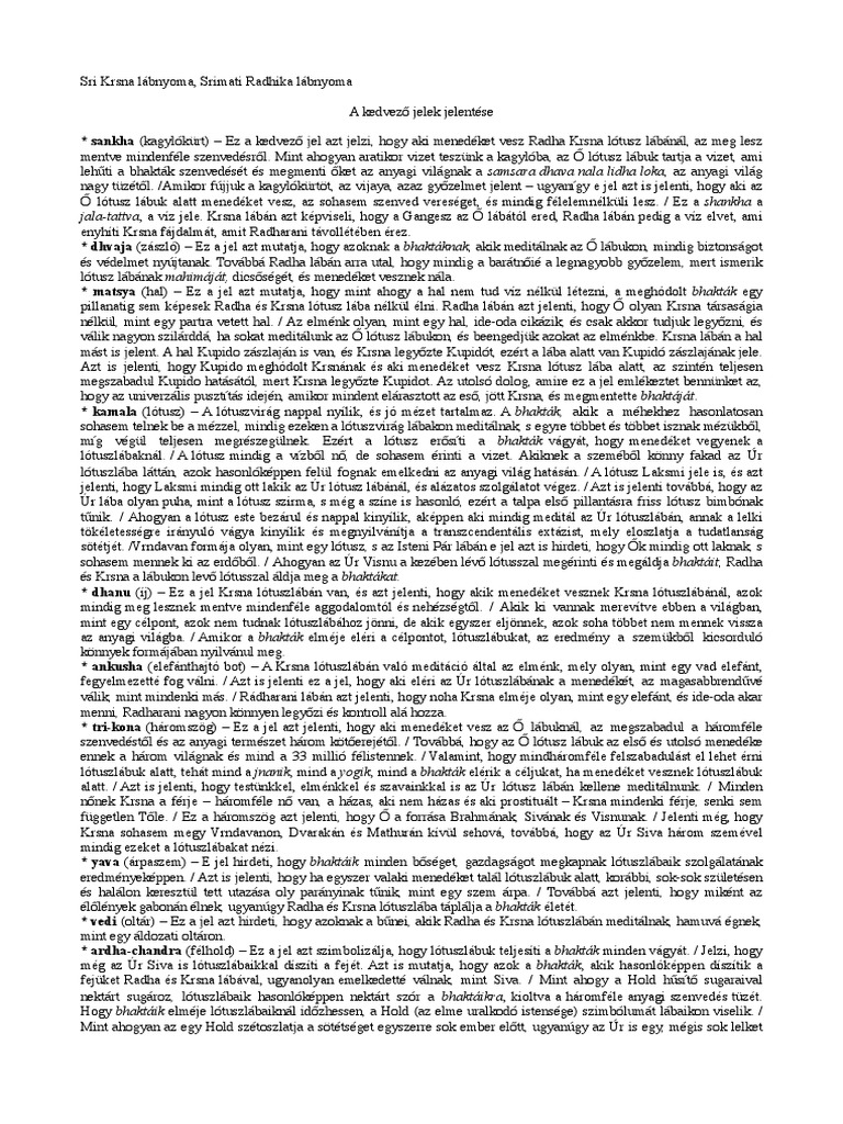 Krisna Lábnyoma | PDF