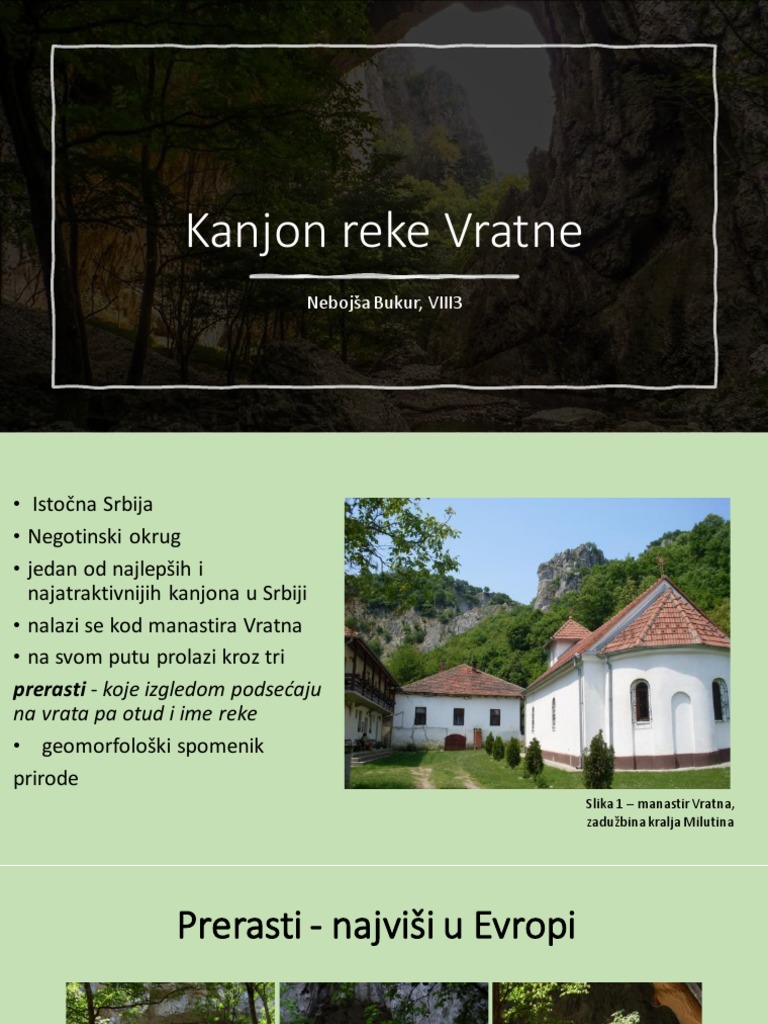 Kanjon Reke Vratne | PDF