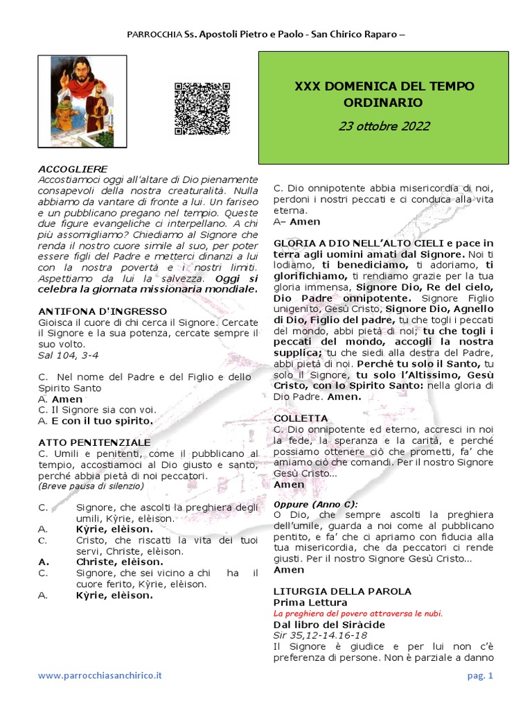 Foglietto Messa | PDF