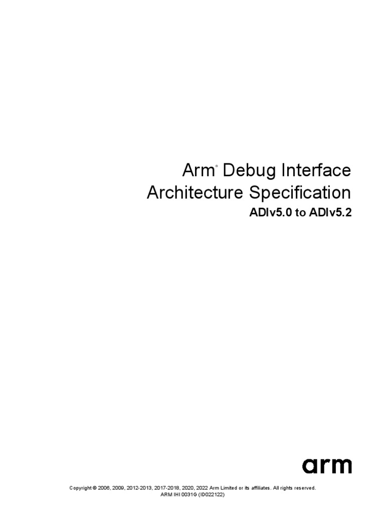 IHI0031G Debug Interface v5 2 Architecture Specification | PDF | Office ...