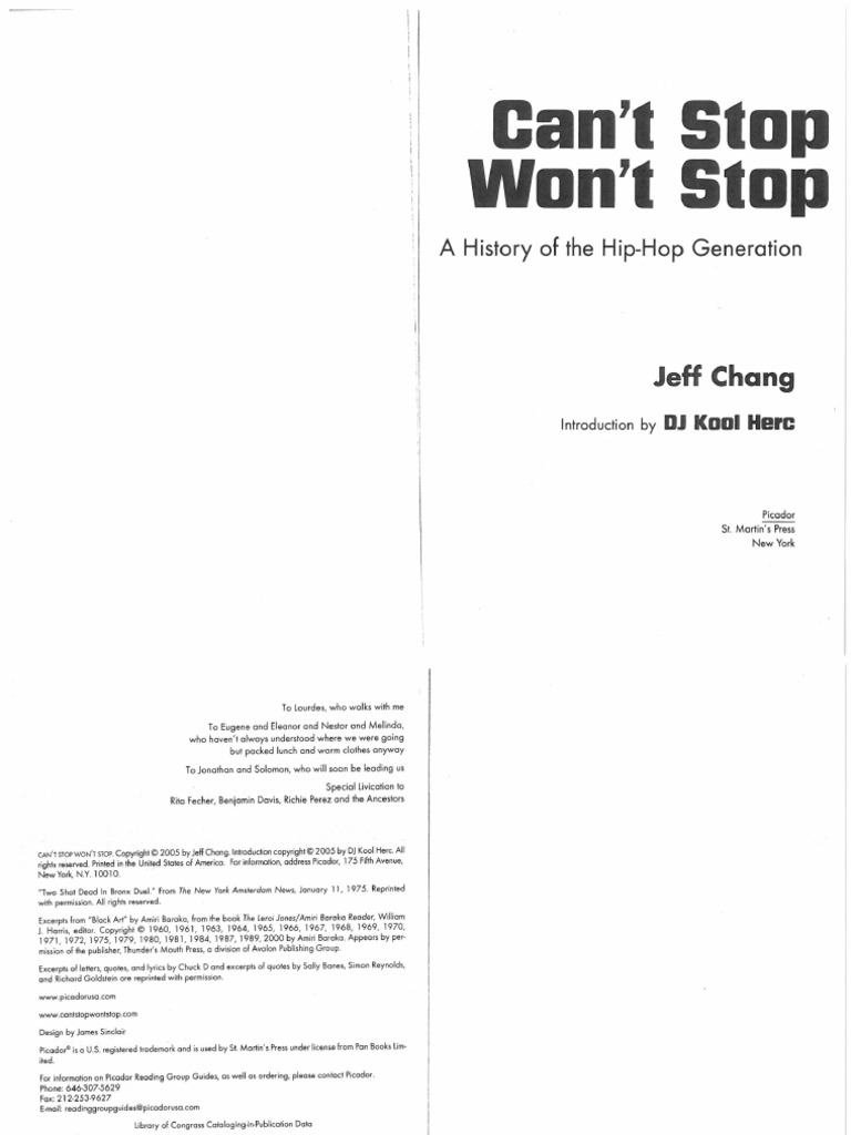 Cant Stop Wont Stop A History of The Hip Hop Generation | PDF