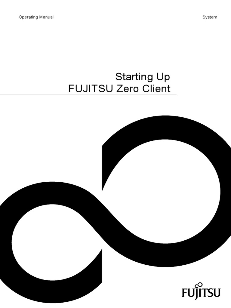 Starting Up FUJITSU Zero Client: Operating Manual System | PDF