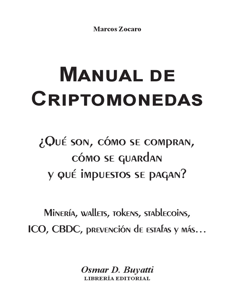 Manual de Criptomonedas Zocaro | PDF | Bitcoin | Impuestos