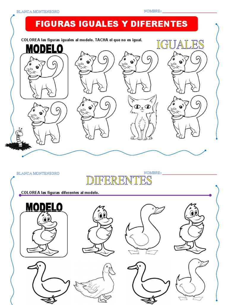 Figuras Iguales y Diferentes para Niños de 4 Años | PDF