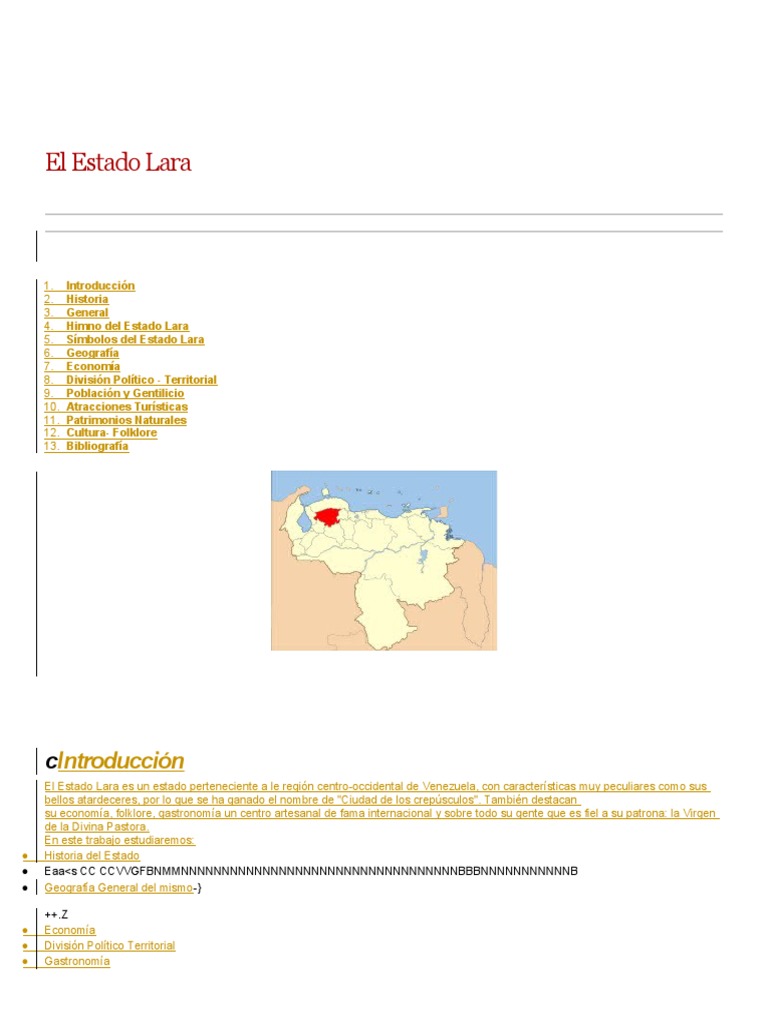 El Estado Lara | PDF