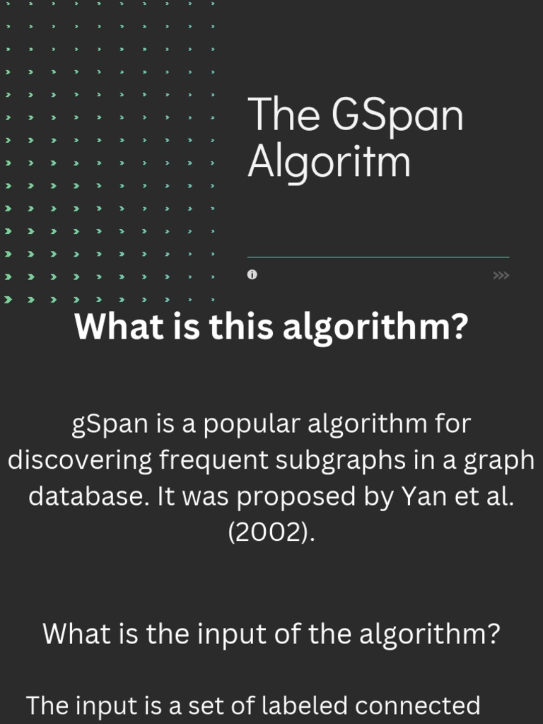 GSpan Algorithm | PDF