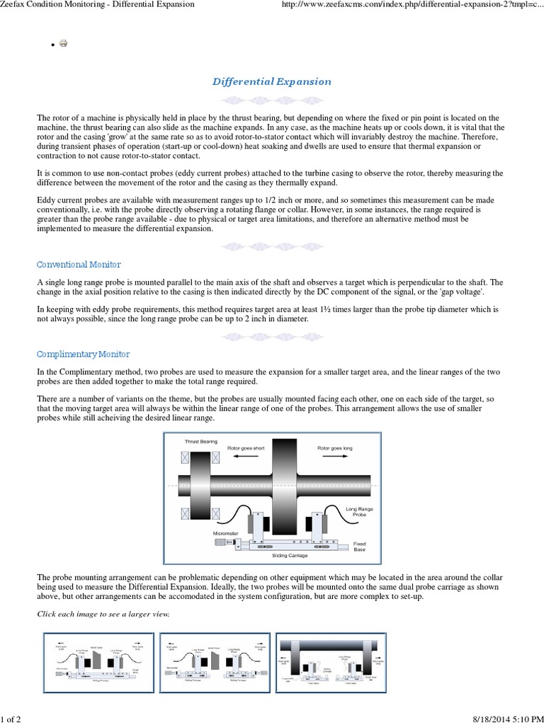 Differential Expansion | PDF | Machines | Bearing (Mechanical)