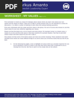 Personal Values Worksheet | PDF