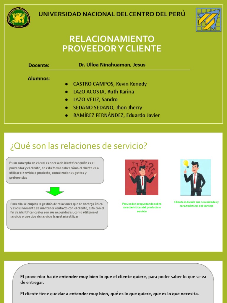 Relaciones proveedor-cliente en la gestión de servicios | PDF | Los ...