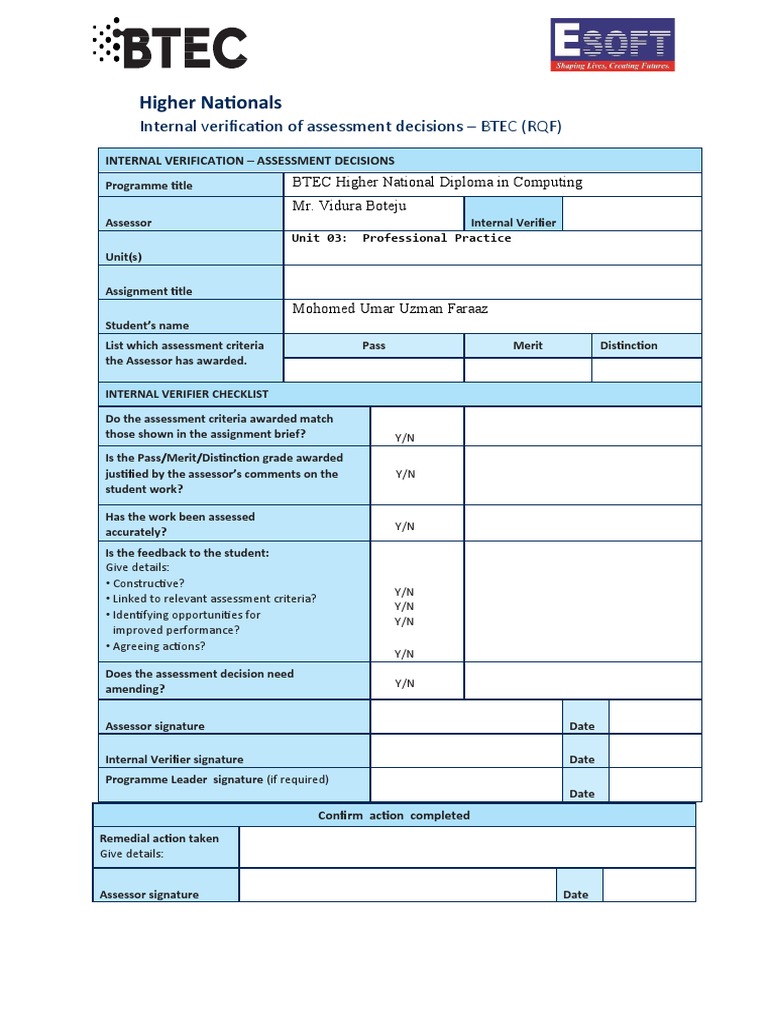 BTEC Higher National Diploma Assessment Guide | PDF | Swot Analysis ...