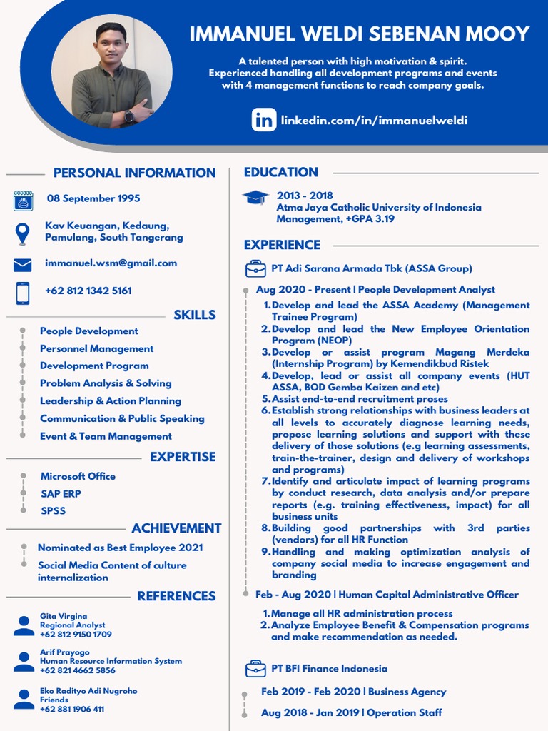 Immanuel Weldi: HR Development Expert | PDF | Human Resource Management ...