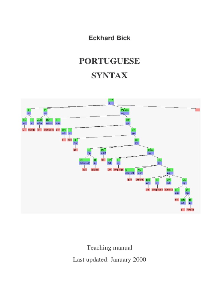 Portuguese Syntax | PDF