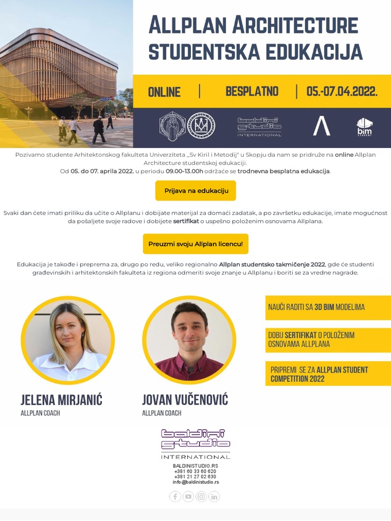 Allplan Studentska Edukacija Skopje | PDF