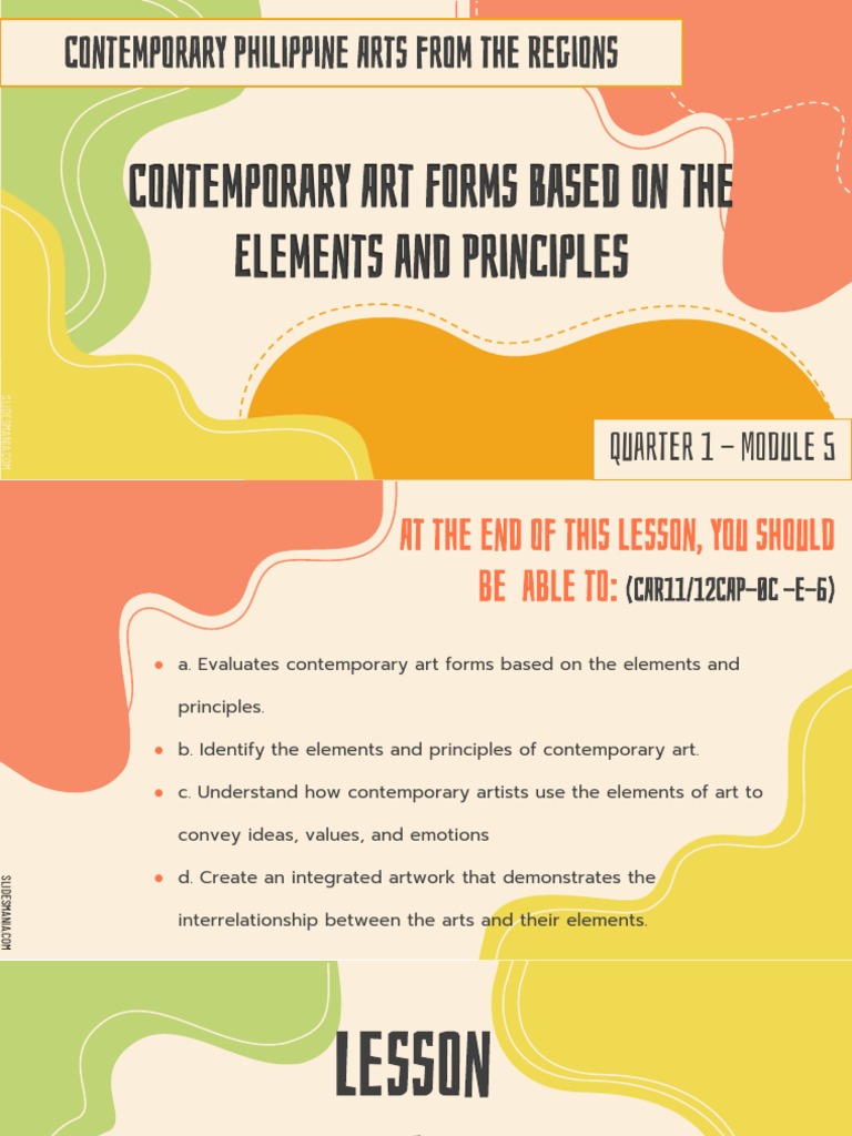 Contemporary Art Forms Based On The Elements and Principles | PDF ...