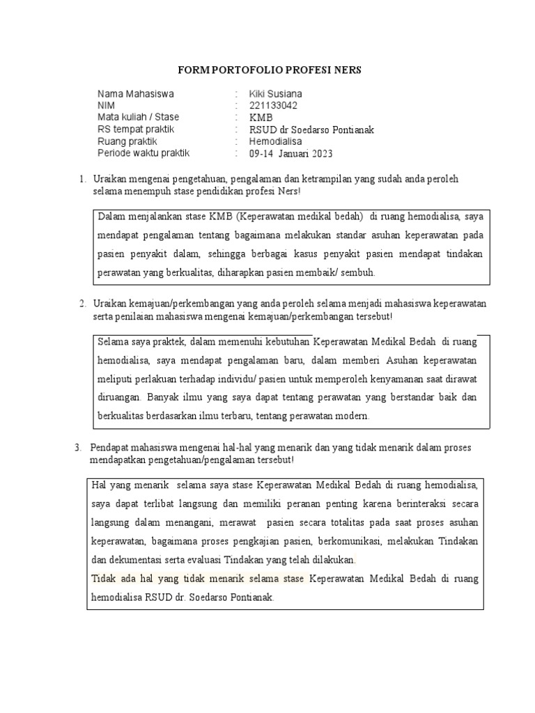 Portofolio HD No Pisah | PDF