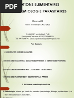 Cours Complet de Parasitologie | PDF | Spécialités médicales ...