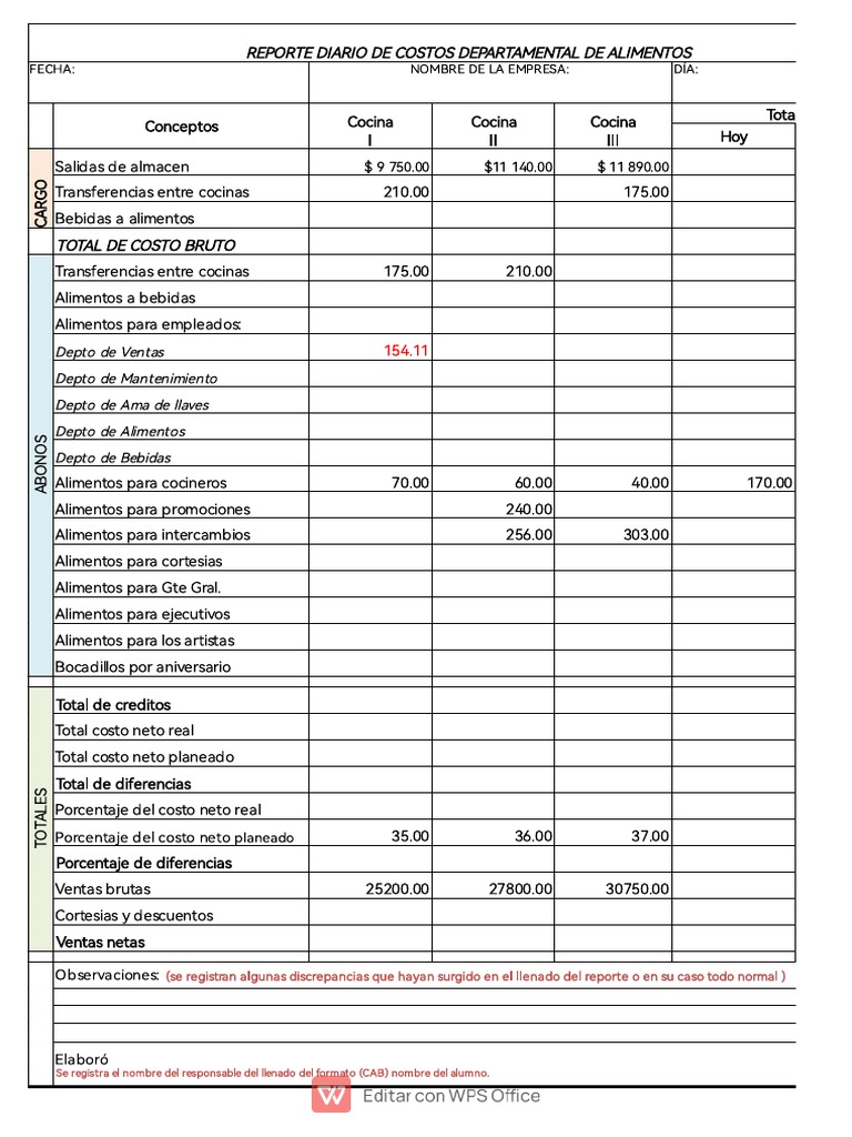 C - REPORTES DE CTRL COSTOS | PDF