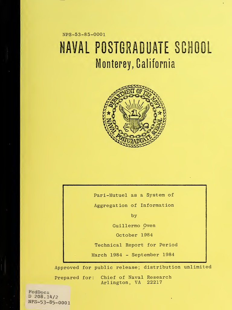 Pari-Mutuel Algorithm | PDF | Odds | Gambling