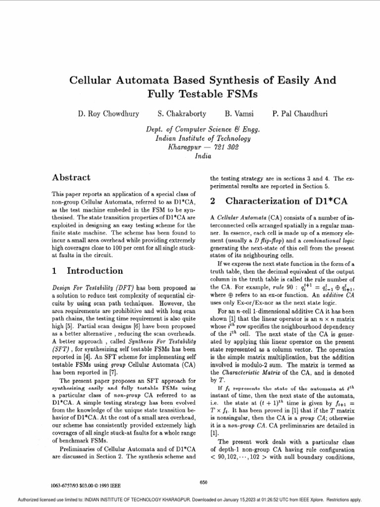 An Application Of Depth 1 Non Group Cellular Automata For Synthesizing