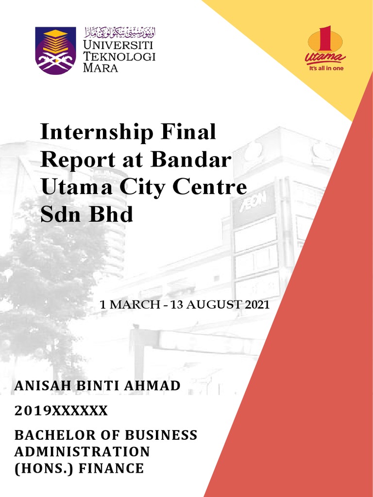 SAMPLE MGT666 Internship Final Report Anisah Binti Ahmad | PDF ...