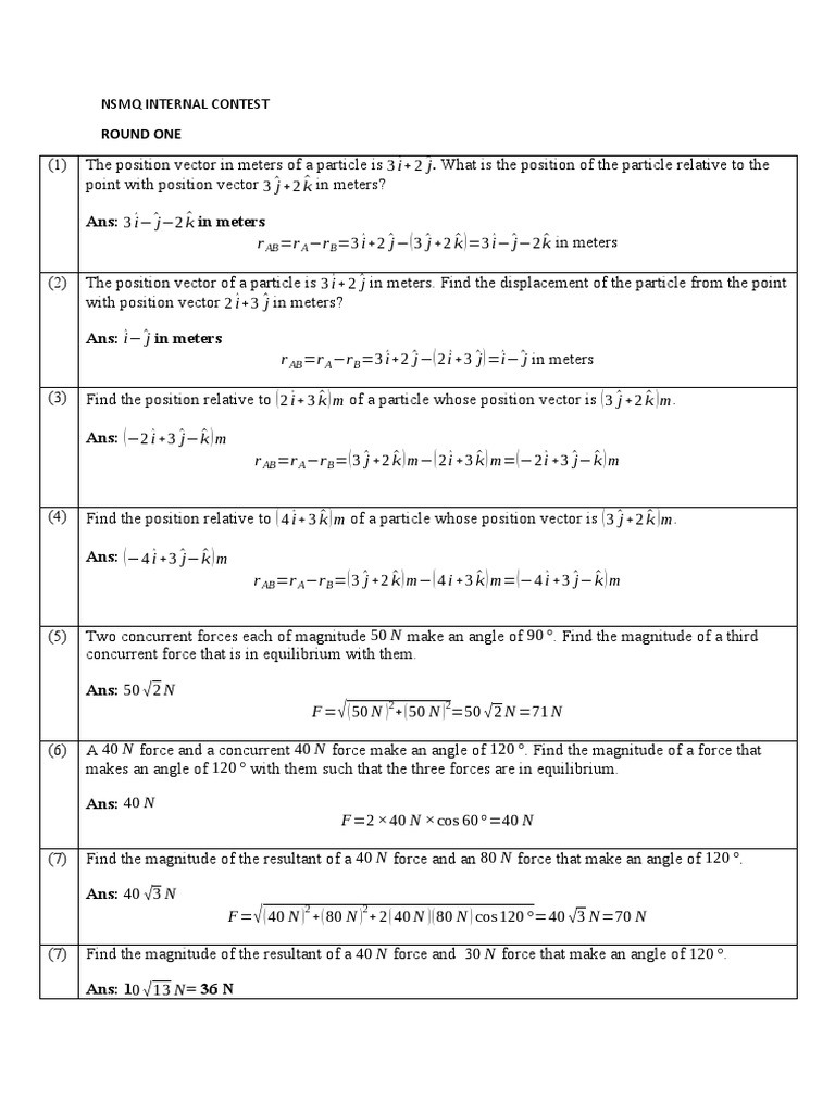 NSMQ Internal Contest 1 | Download Free PDF | Waves | Electromagnetic ...