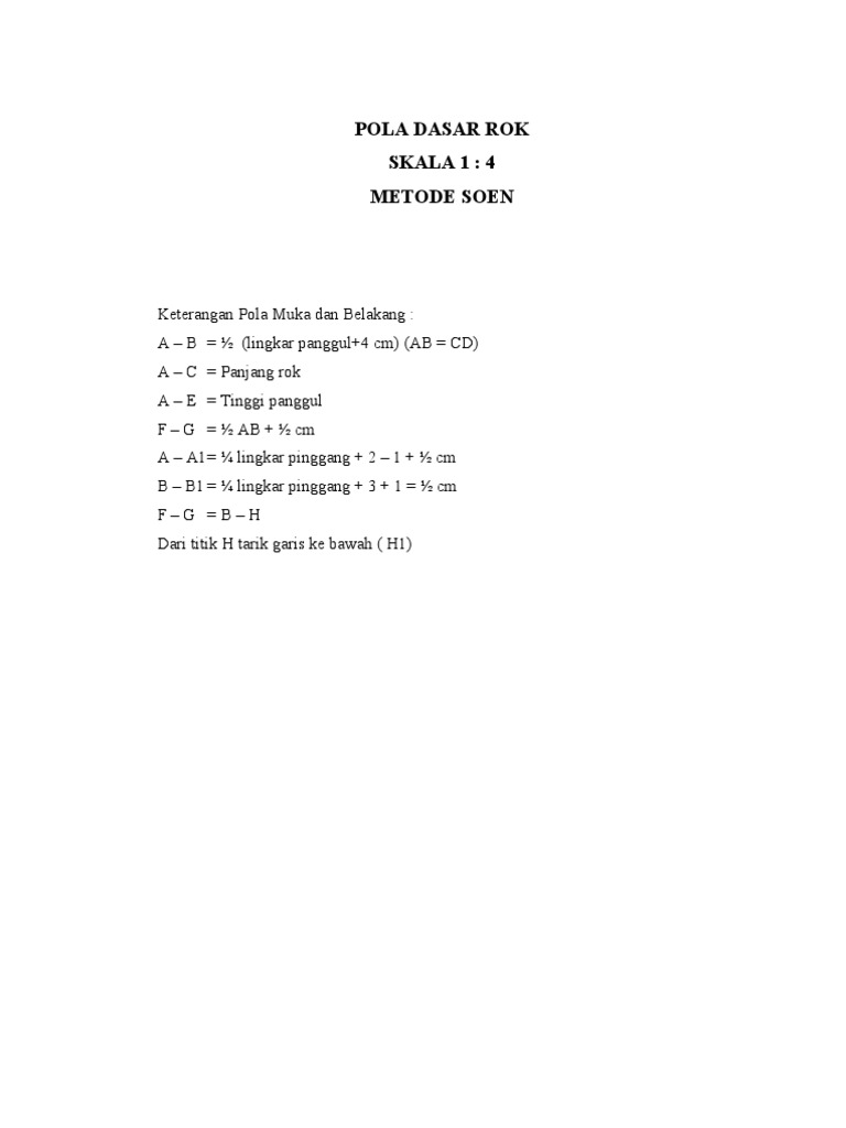 Pola Dasar Rok Soen | PDF