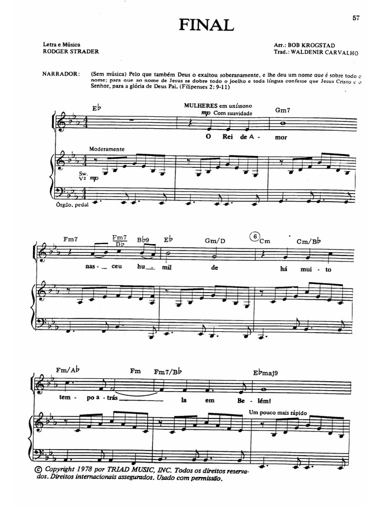 PARTITURA - Cantata Rei de Amor-59-66 | PDF