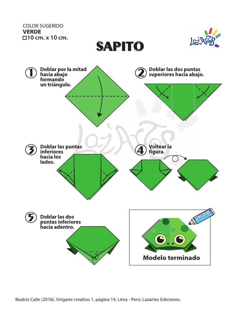 Sapito Origami Creativo 1 Pã¡g. 14 | PDF