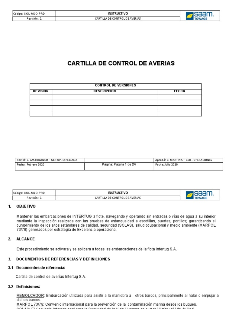 B. Damage Control Booklet | PDF | Buques | Envío