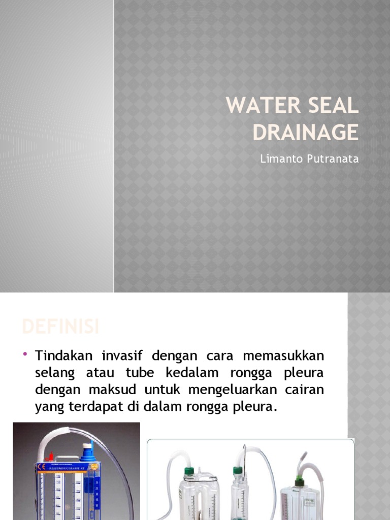 Water Seal Drainage | PDF
