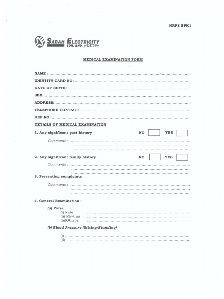 Laporan Perubatan Daripada Hospital Klinik | PDF