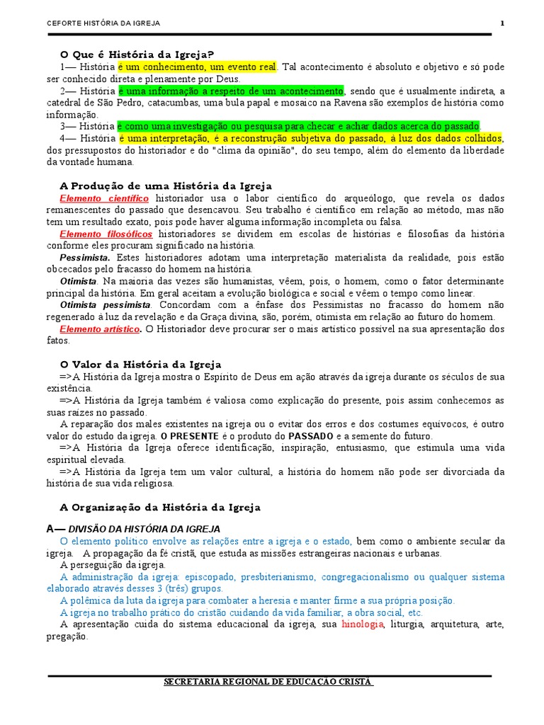 Historia Do Cristianismo - Ceforte | PDF | Igreja católica | Império ...