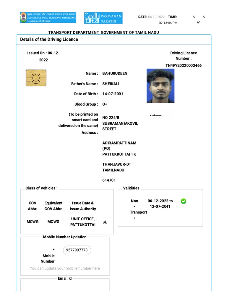 DL Services - DL Details | PDF | Driver's License | Computing