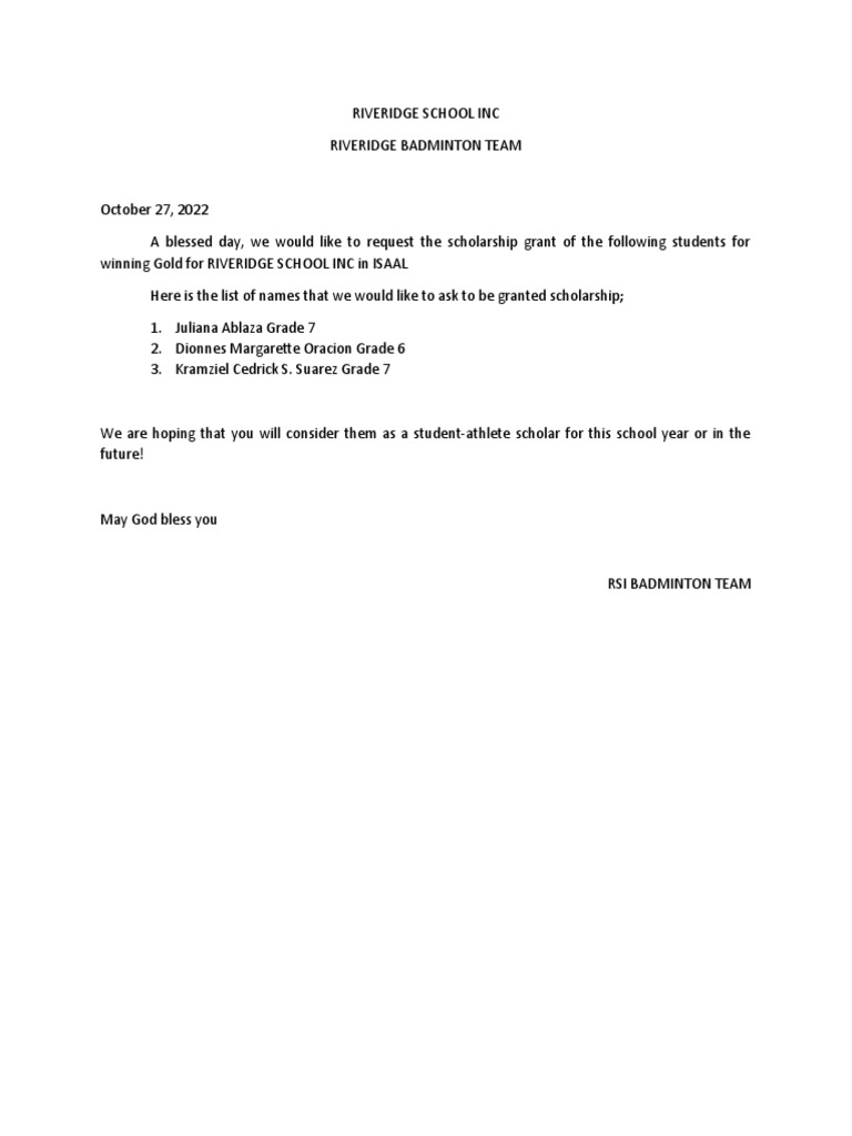 Proposal Badminton | PDF