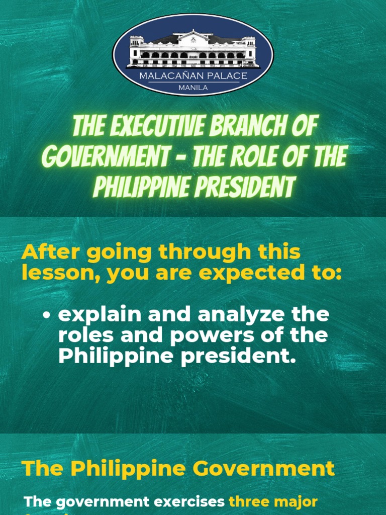 PPG 6. The Executive Branch of Government | PDF | Presidents Of The ...