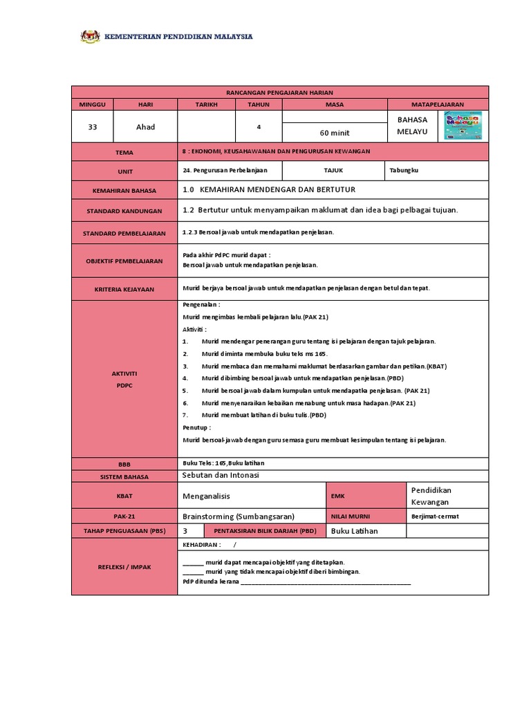 RPH BM THN 4-Unit 24 | PDF