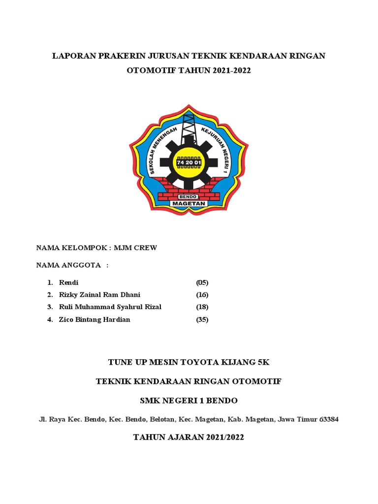 Laporan PKL Tune Up Muna Jaya Motor | PDF