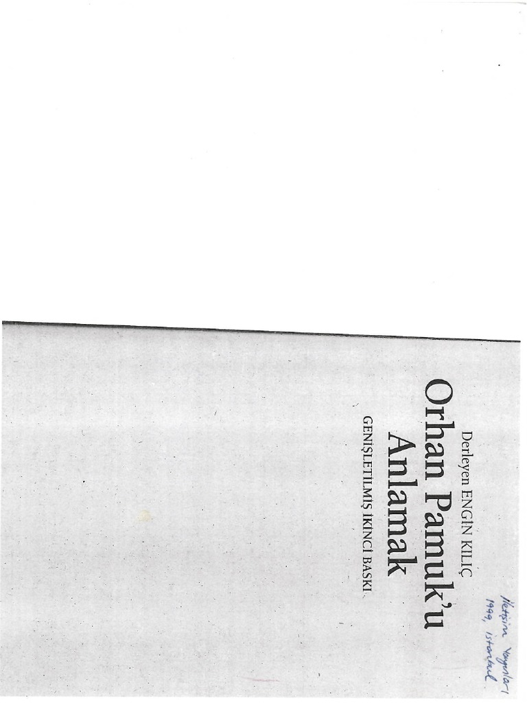 Orhan Pamuk_u Anlamak, Yazılar - Kopya | PDF