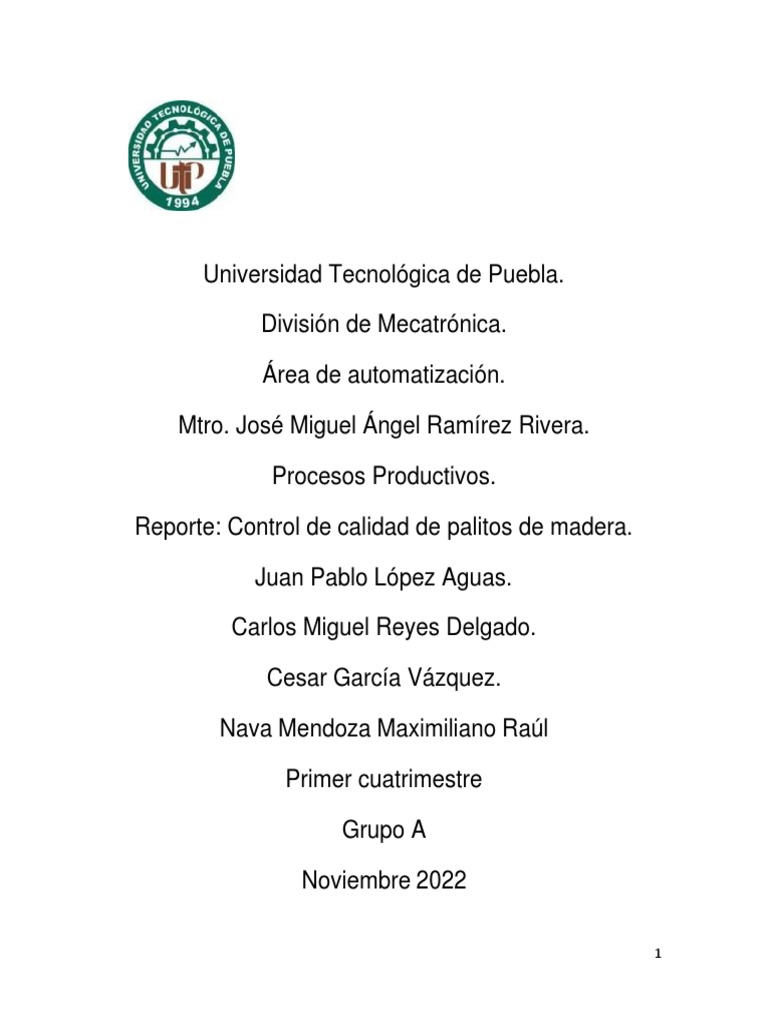 Reporte - Control de Calidad | PDF | Calidad (comercial) Reporte - Control de Calidad | PDF | Calidad (comercial)