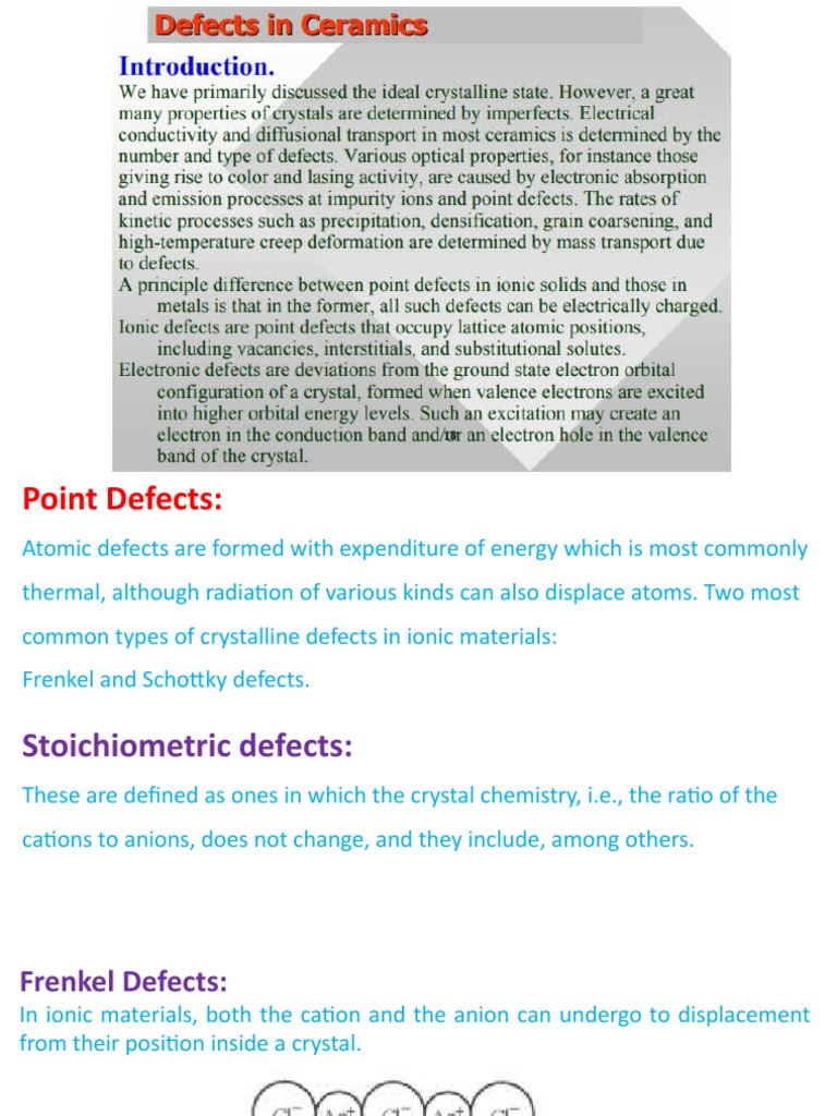 Crystalline Defects Explained | PDF