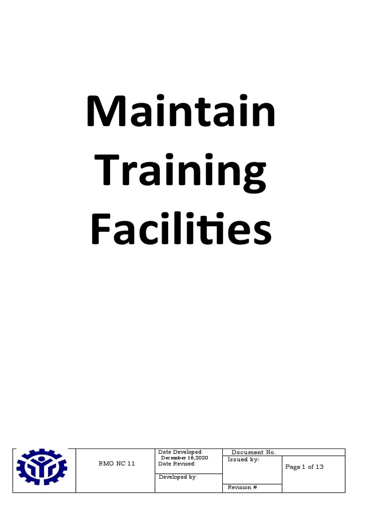 Maintain Training Facilities | PDF | Tractor | Manufactured Goods
