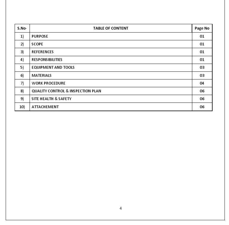 METHOD STATEMENT FOR INSTALLATION OF Integral Puddle Flanges | PDF