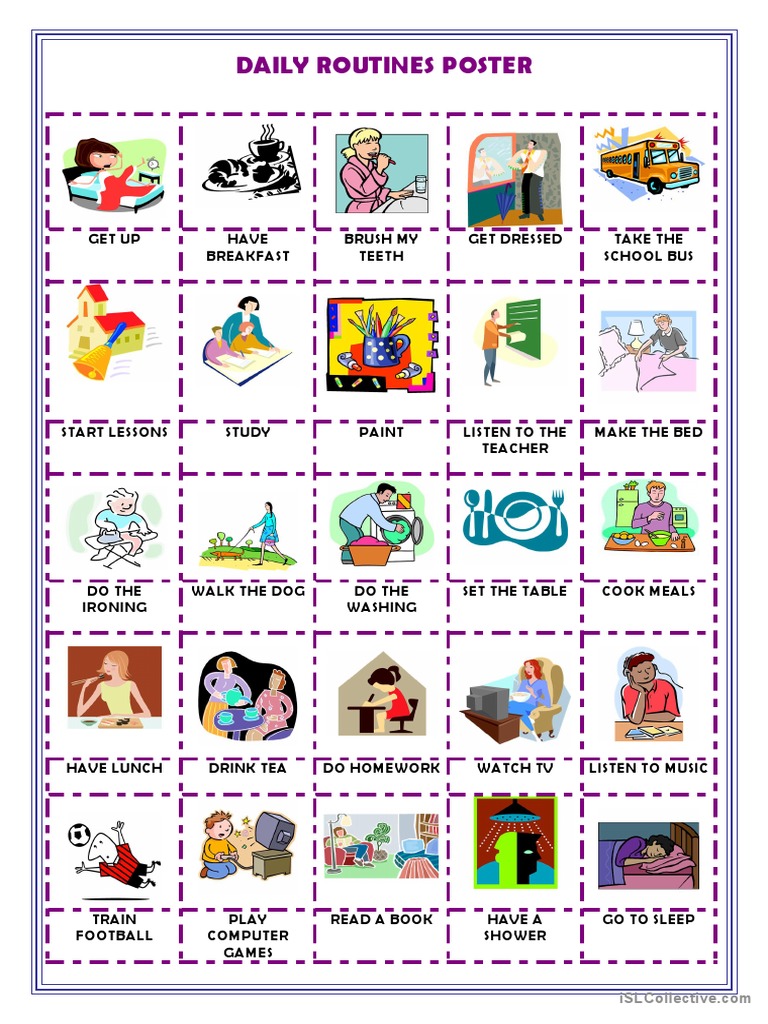 Daily Routines Poster | PDF