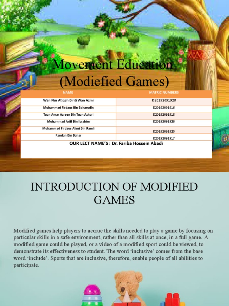 Modified Games Slide | PDF | Flexibility (Anatomy)
