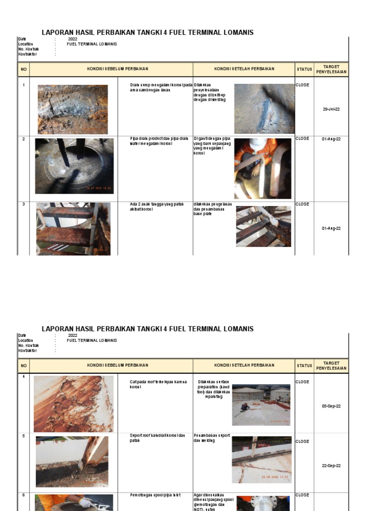 Laporan Perbaikan FT Lomanis | PDF